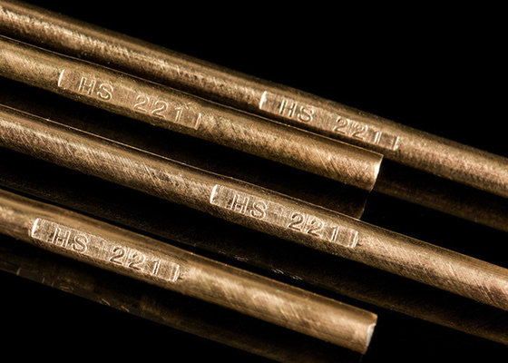 2.0 X 500mm Brass Round Rod , Brass Welding Electrodes For Copper / Brass