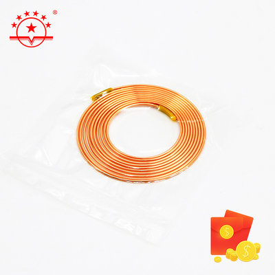 Air Conditioner Wall Diameter 1.83mm Pancake Copper Tube