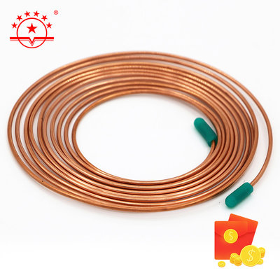 Air Conditioner Wall Diameter 1.83mm Pancake Copper Tube