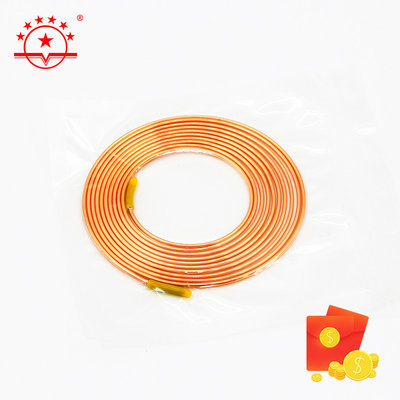 Air Conditioner Wall Diameter 1.83mm Pancake Copper Tube