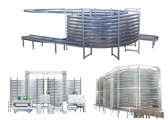 Customized Biscuit Cooling Conveyor Stainless Steel Spiral Cooling Tower Conveyor