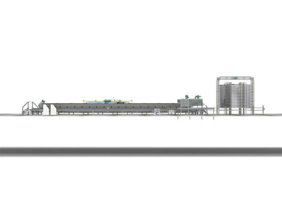 Burger / Hamburger Production Line 6 Meters Height With Schneider Electronic Elements