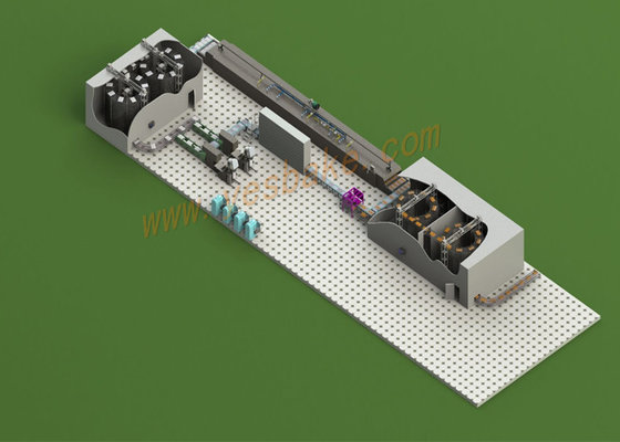 Bread Gas Tunnel Oven / Customized Capacity Bread Production Line