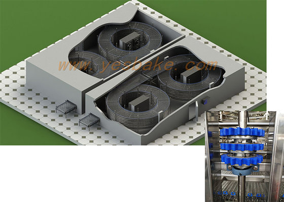 Automatic Hamburger Bread Production Line For Commercial Use / Bakery Machinery