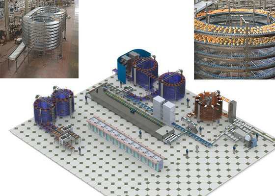 Commercial Automatic Burger Making Machine / Baking Industry Tunnel Oven