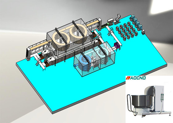 Industrial Baguette Production Line / French Bread Machine Stainless Steel Materials
