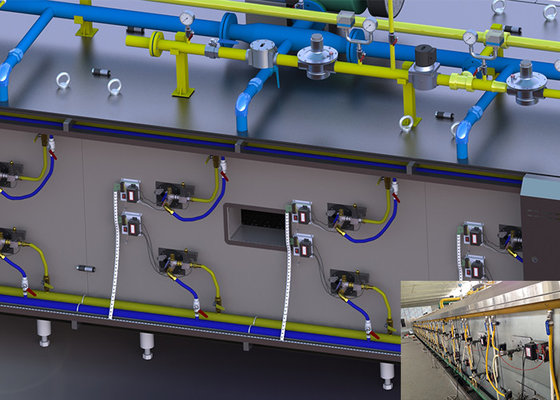 Gas Tunnel Oven / Baking Oven For Bread Production Line / Bakery Machine