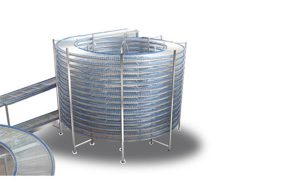 Food Grade Bread Cooling Belt Spiral Conveyor / Commercial Bakery Cooling Machine