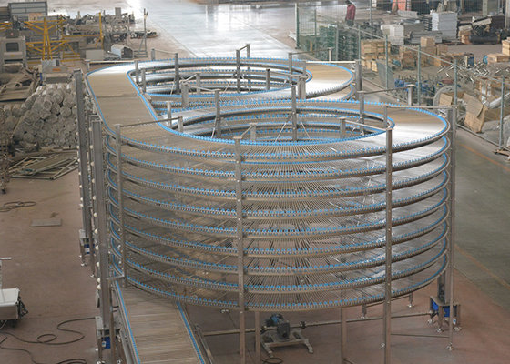 New Condition Bread Spiral Cooler / Food Cooling Conveyor CE Certification