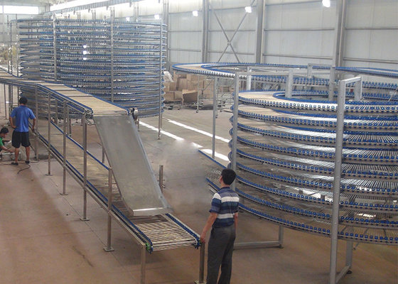 Customized Bread Spiral Cooling Conveyor / Commercial Bakery Machine