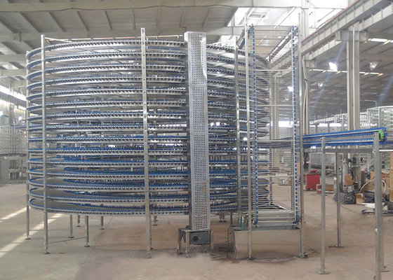 Customized Bread Spiral Cooling Conveyor / Commercial Bakery Machine