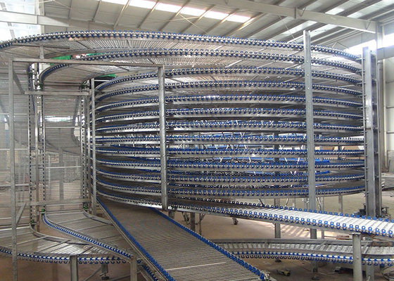 High Effciency Spiral Cooling Tower / Conveyor For Toast Bread
