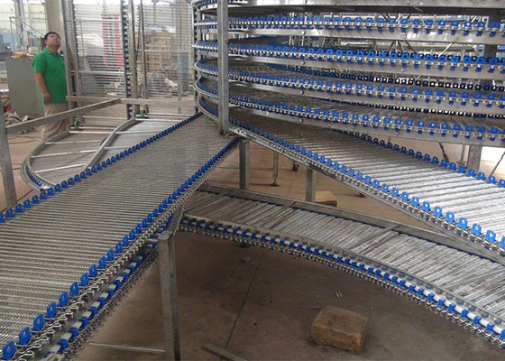 High Effciency Spiral Cooling Tower / Conveyor For Toast Bread