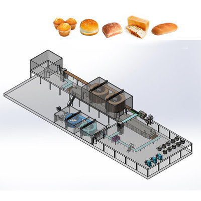 Multifunctional Bakery Equipment 200PCS / Min Bread Production Line