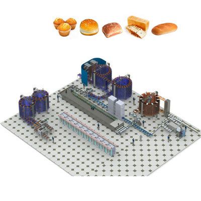 Multifunctional Bakery Equipment 200PCS / Min Bread Production Line