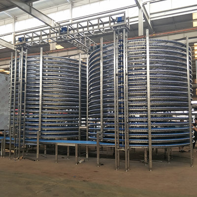 Mutil Layer Bread Sus304 Spiral Cooling Conveyor