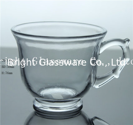 clear glass beer mug with handle for wholesale