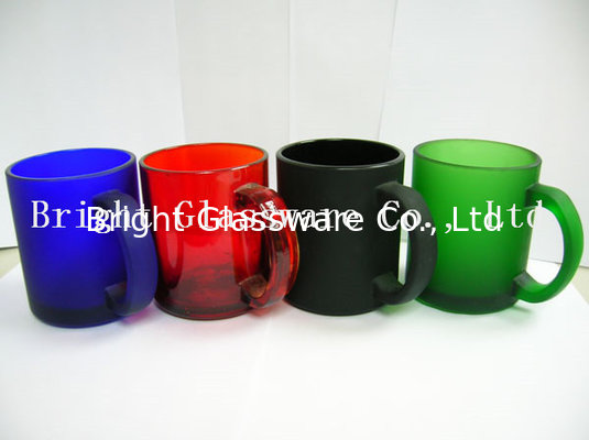 custom glass beer mug with decal prainting sale