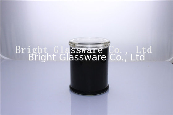 sparyed color glass jar with lid for wholesale