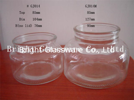 cheap glass candle jar with metal lid