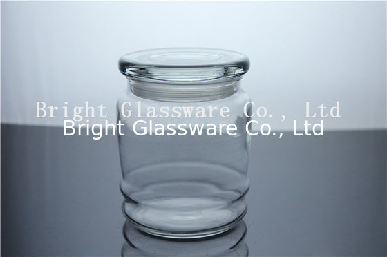 machine pressed Clear Glass Candle Jars