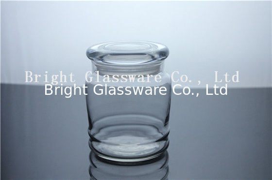 machine pressed Clear Glass Candle Jars
