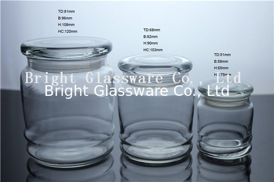 machine pressed Clear Glass Candle Jars