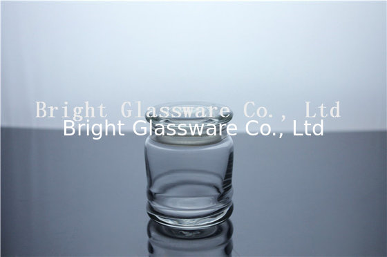 machine pressed Clear Glass Candle Jars