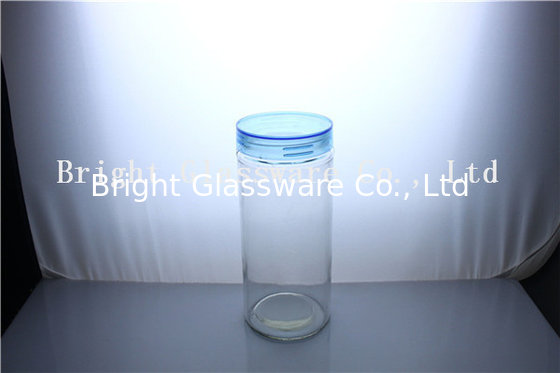 Custom tall glass candy jar with lid