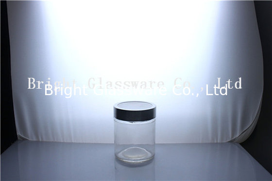Custom tall glass candy jar with lid