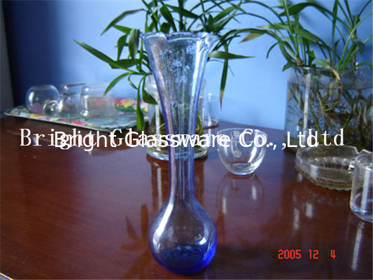 Machine blown design glass vase wholesale