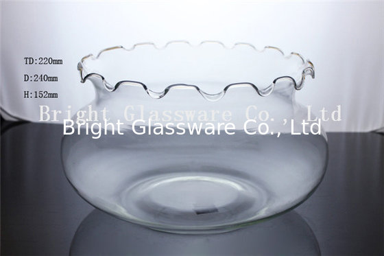 Custom flower edge design glass fish tank wholesale, glass fish jar
