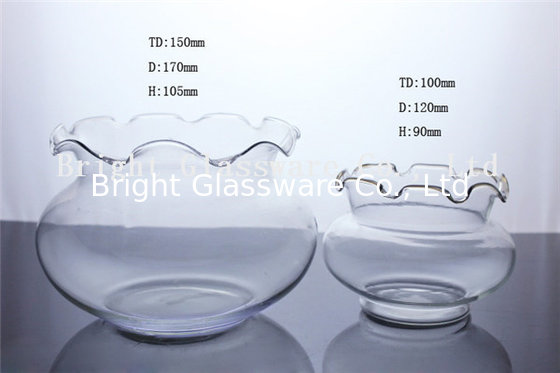 Custom flower edge design glass fish tank wholesale, glass fish jar