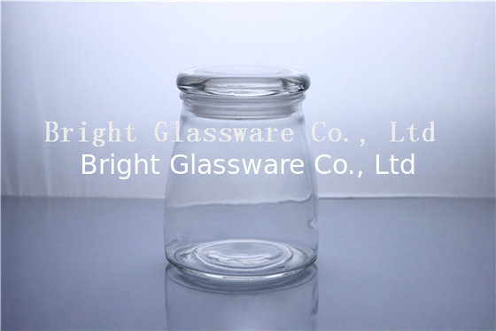 Clear different size glass candle jar