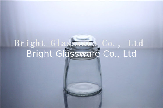 Clear different size glass candle jar