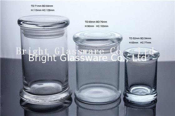 high quality clear glass candle jar