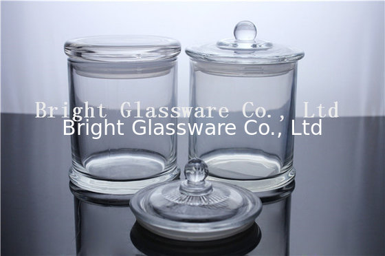 high quality clear glass candle jar