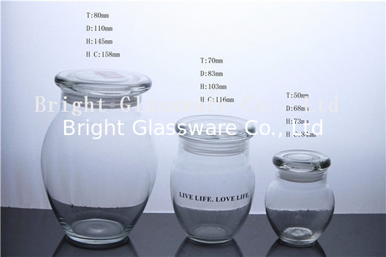 high quality clear glass candle jar