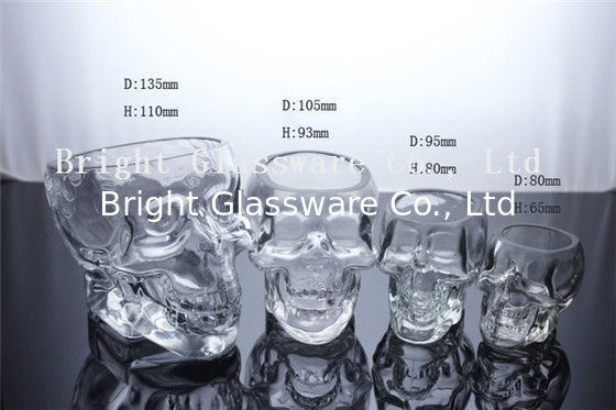 Clear Glass Skull Beer Cup, mini wine glass shot glass