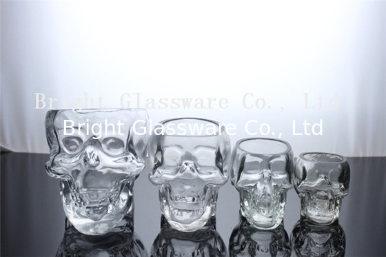 Clear Glass Skull Beer Cup, mini wine glass shot glass