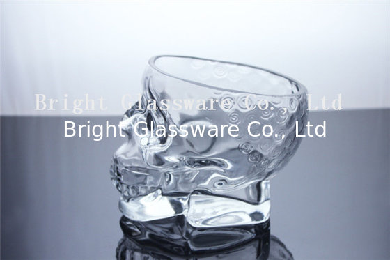 Clear Glass Skull Beer Cup, mini wine glass shot glass