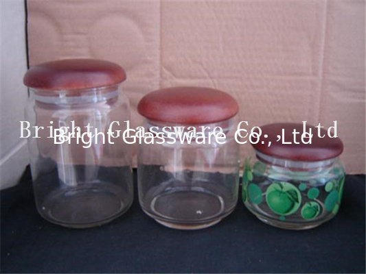 Top popular design glass candy jar wholesale glass sugar jar cheap