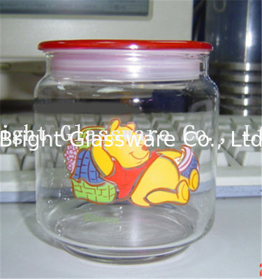 Top popular design glass candy jar wholesale glass sugar jar cheap
