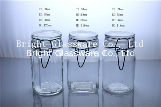 custom glass candy jar/ sugar jar/ tea jar with lid