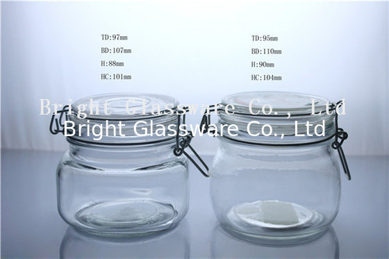 custom glass candy jar/ sugar jar/ tea jar with lid