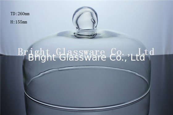 Custom handmade blown glass lamp shade glass cake cover for wholesale