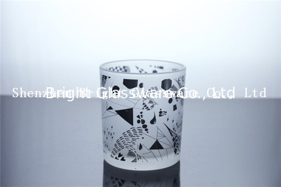 Custom Logo Glass Candle Holder, Glass cup