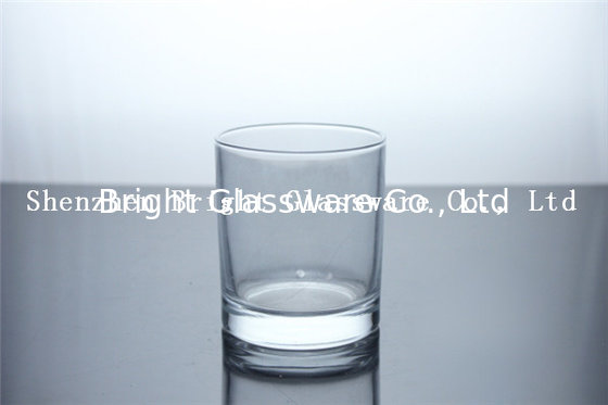 Clear glass cup, glass candle holder for decor