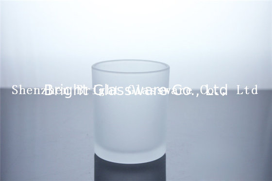 Clear glass cup, glass candle holder for decor