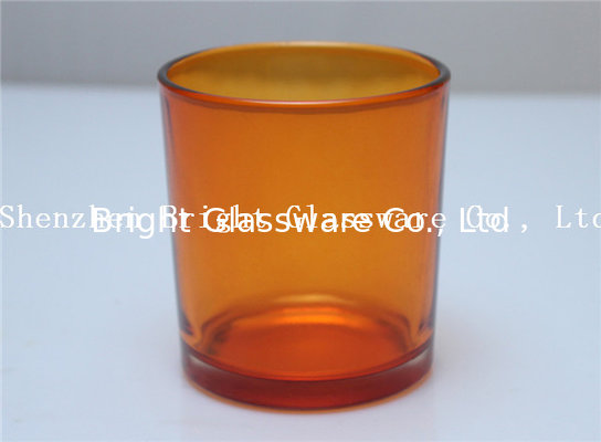 Sprayed color glass cup cheap, glass candle holder